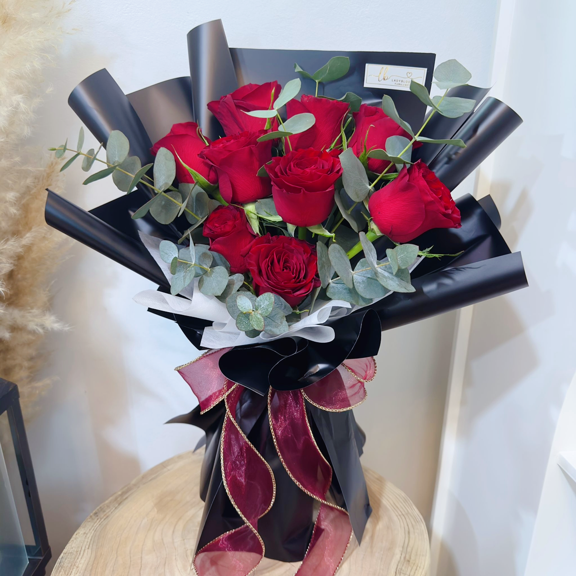 Red Rose Bouquet - 9 Stalks – Ladyblooms Floral & Gifts