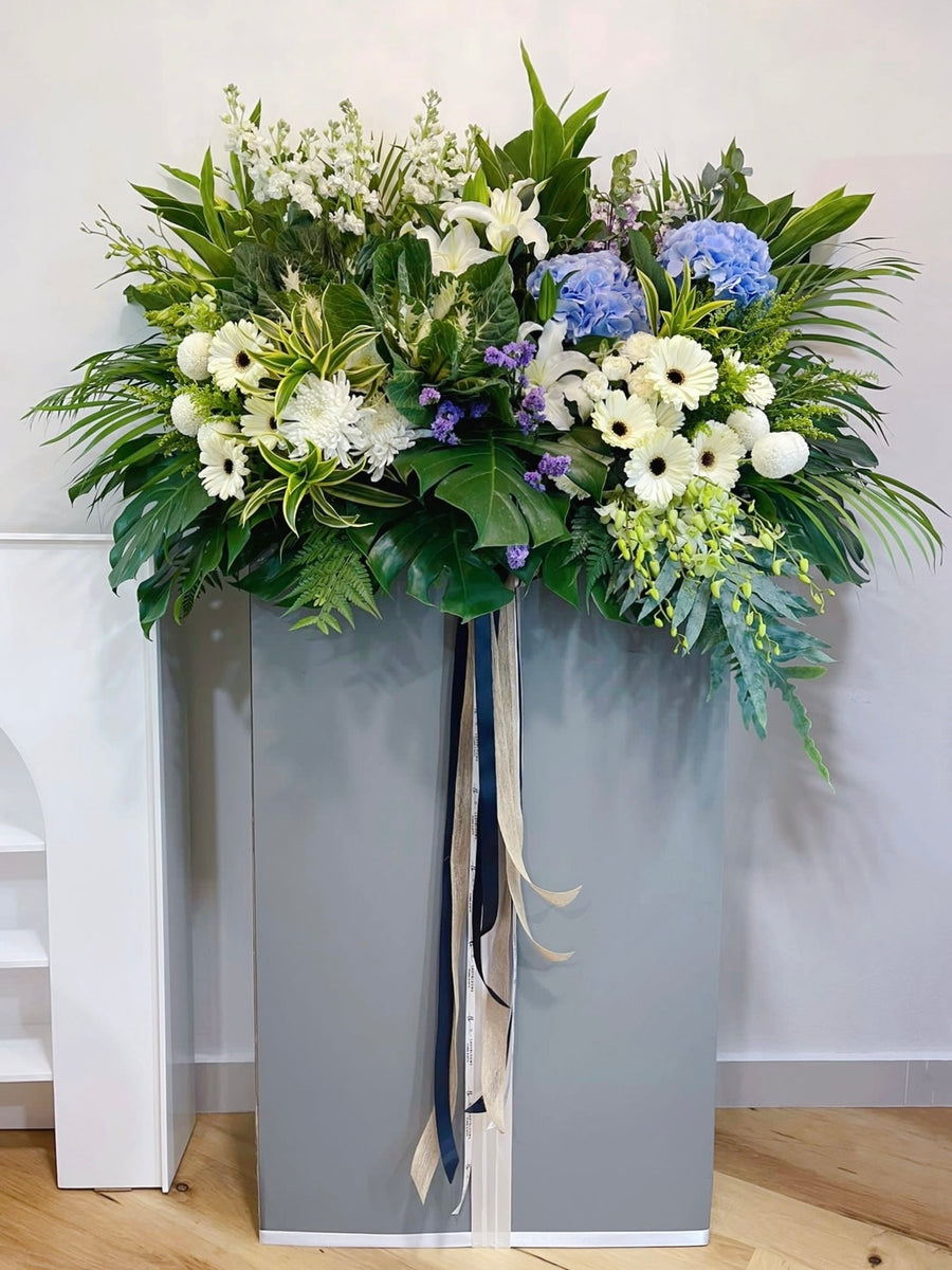 Condolence Floral Stand - Serenity Grand Arrangement – Ladyblooms ...