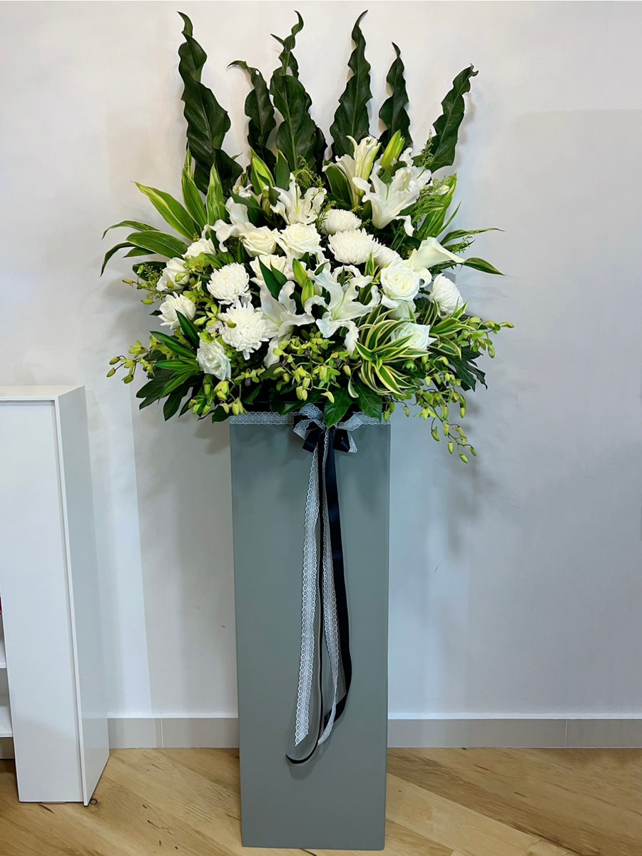Condolence Floral Stand - Respect – Ladyblooms Floral & Gifts